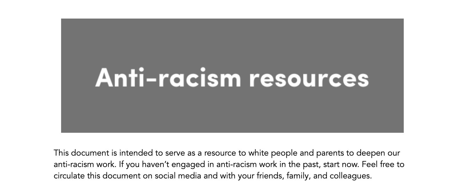 Anti-racism work can start with education. - Josh Hillis